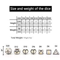 China 7 Skeleton Dice, Multi Faced Digital Color DND Board Game, Dragon and Dungeon for sale