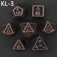 China 7 Skeleton Dice, Multi Faced Digital Color DND Board Game, Dragon and Dungeon for sale