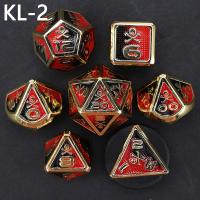 China 7 Skeleton Dice, Multi Faced Digital Color DND Board Game, Dragon and Dungeon for sale