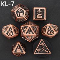 China 7 Skeleton Dice, Multi Faced Digital Color DND Board Game, Dragon and Dungeon for sale