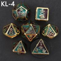 China 7 Skeleton Dice, Multi Faced Digital Color DND Board Game, Dragon and Dungeon for sale