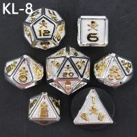 China 7 Skeleton Dice, Multi Faced Digital Color DND Board Game, Dragon and Dungeon for sale