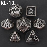 China 7 Skeleton Dice, Multi Faced Digital Color DND Board Game, Dragon and Dungeon for sale