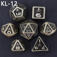 China 7 Skeleton Dice, Multi Faced Digital Color DND Board Game, Dragon and Dungeon for sale