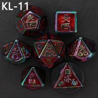 China 7 Skeleton Dice, Multi Faced Digital Color DND Board Game, Dragon and Dungeon for sale