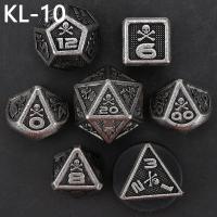 China 7 Skeleton Dice, Multi Faced Digital Color DND Board Game, Dragon and Dungeon for sale