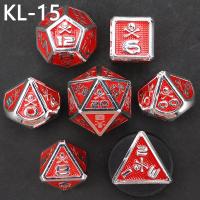 China 7 Skeleton Dice, Multi Faced Digital Color DND Board Game, Dragon and Dungeon for sale