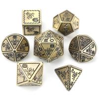 China Electroplated Vintage Colored Octopus Metal Dnd Dice Set Dragon and Dragon Chessboard Game Dice for sale