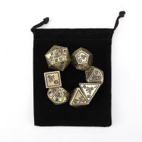 China Electroplated Vintage Colored Octopus Metal Dnd Dice Set Dragon and Dragon Chessboard Game Dice for sale