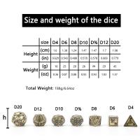China Electroplated Vintage Colored Octopus Metal Dnd Dice Set Dragon and Dragon Chessboard Game Dice for sale