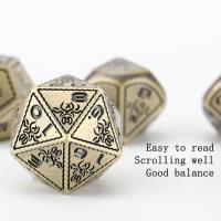 China Electroplated Vintage Colored Octopus Metal Dnd Dice Set Dragon and Dragon Chessboard Game Dice for sale