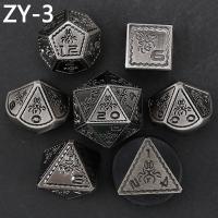 China Electroplated Vintage Colored Octopus Metal Dnd Dice Set Dragon and Dragon Chessboard Game Dice for sale