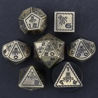 China Electroplated Vintage Colored Octopus Metal Dnd Dice Set Dragon and Dragon Chessboard Game Dice for sale