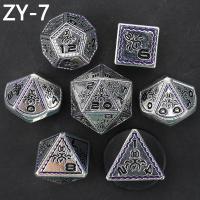 China Electroplated Vintage Colored Octopus Metal Dnd Dice Set Dragon and Dragon Chessboard Game Dice for sale