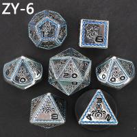 China Electroplated Vintage Colored Octopus Metal Dnd Dice Set Dragon and Dragon Chessboard Game Dice for sale