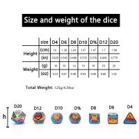 China Custom metal and plastic dice D20 game D & D polyhedron DND dice set RPG dice for sale