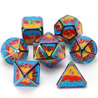 China Custom metal and plastic dice D20 game D & D polyhedron DND dice set RPG dice for sale
