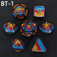 China Custom metal and plastic dice D20 game D & D polyhedron DND dice set RPG dice for sale