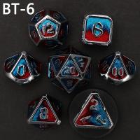 China Custom metal and plastic dice D20 game D & D polyhedron DND dice set RPG dice for sale
