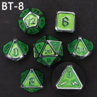 China Custom metal and plastic dice D20 game D & D polyhedron DND dice set RPG dice for sale