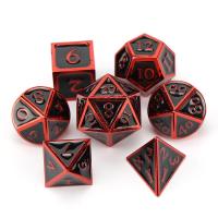 China Custom metal solid dice D20 game D & D polyhedron DND dice set RPG dice for sale