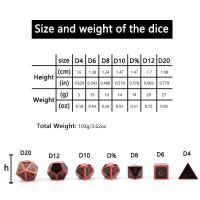 China Custom metal solid dice D20 game D & D polyhedron DND dice set RPG dice for sale