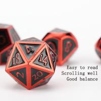 China Custom metal solid dice D20 game D & D polyhedron DND dice set RPG dice for sale
