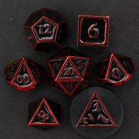 China Custom metal solid dice D20 game D & D polyhedron DND dice set RPG dice for sale