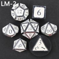 China Custom metal solid dice D20 game D & D polyhedron DND dice set RPG dice for sale
