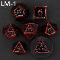 China Custom metal solid dice D20 game D & D polyhedron DND dice set RPG dice for sale