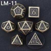 China Custom metal solid dice D20 game D & D polyhedron DND dice set RPG dice for sale