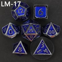 China Custom metal solid dice D20 game D & D polyhedron DND dice set RPG dice for sale