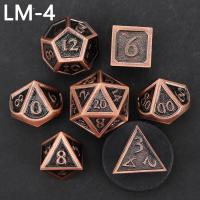 China Custom metal solid dice D20 game D & D polyhedron DND dice set RPG dice for sale