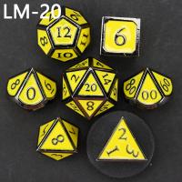 China Custom metal solid dice D20 game D & D polyhedron DND dice set RPG dice for sale