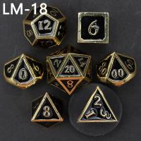 China Custom metal solid dice D20 game D & D polyhedron DND dice set RPG dice for sale