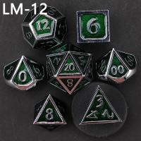 China Custom metal solid dice D20 game D & D polyhedron DND dice set RPG dice for sale