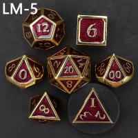 China Custom metal solid dice D20 game D & D polyhedron DND dice set RPG dice for sale