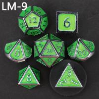 China Custom metal solid dice D20 game D & D polyhedron DND dice set RPG dice for sale