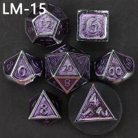 China Custom metal solid dice D20 game D & D polyhedron DND dice set RPG dice for sale