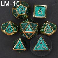 China Custom metal solid dice D20 game D & D polyhedron DND dice set RPG dice for sale