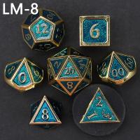 China Custom metal solid dice D20 game D & D polyhedron DND dice set RPG dice for sale