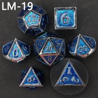 China Custom metal solid dice D20 game D & D polyhedron DND dice set RPG dice for sale