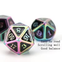 China Unique design metal polygonal dice kit suite dice for sale
