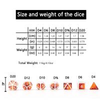 China Customized metal DND dice color solid polyhedron metal dice set with silver numbers, used for chessboard game D & D for sale