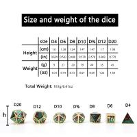 China Customizable polyhedral dice set role-playing dice game RPG Dungeon and Dragon dice set board game for sale