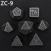 China Customizable polyhedral dice set role-playing dice game RPG Dungeon and Dragon dice set board game for sale