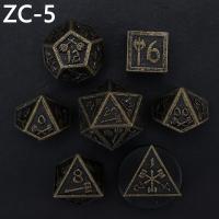 China Customizable polyhedral dice set role-playing dice game RPG Dungeon and Dragon dice set board game for sale