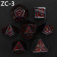China Customizable polyhedral dice set role-playing dice game RPG Dungeon and Dragon dice set board game for sale