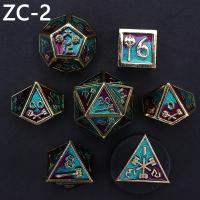 China Customizable polyhedral dice set role-playing dice game RPG Dungeon and Dragon dice set board game for sale