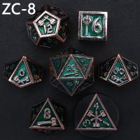 China Customizable polyhedral dice set role-playing dice game RPG Dungeon and Dragon dice set board game for sale